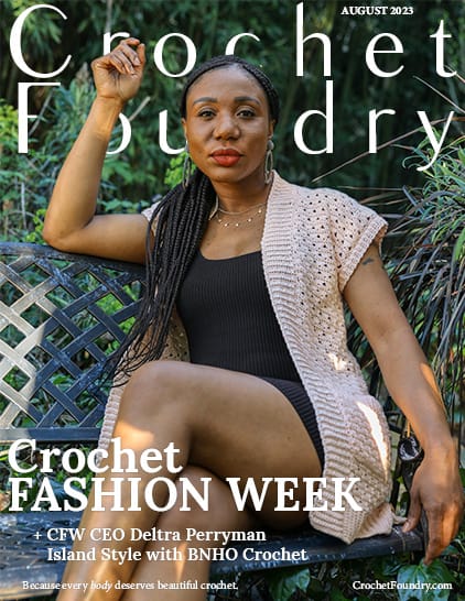 August 2023 Magazine Cover Interview Crochet Designer Brittany Sledge Crochet Foundry