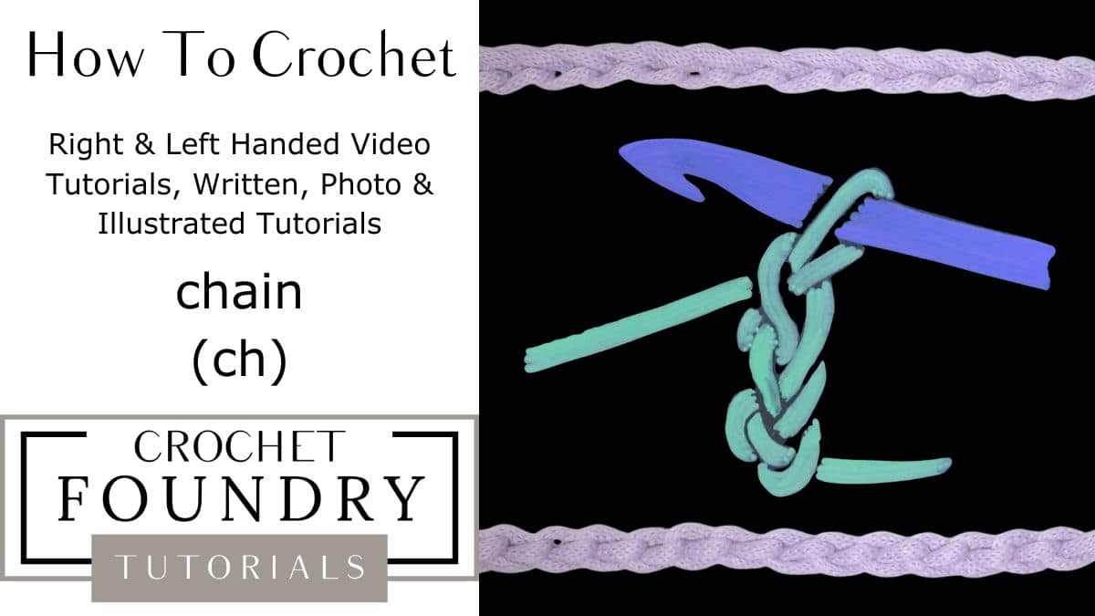 Ch: Chain - Crochet Tutorial with Photos, Videos, and Chart - Crochet ...
